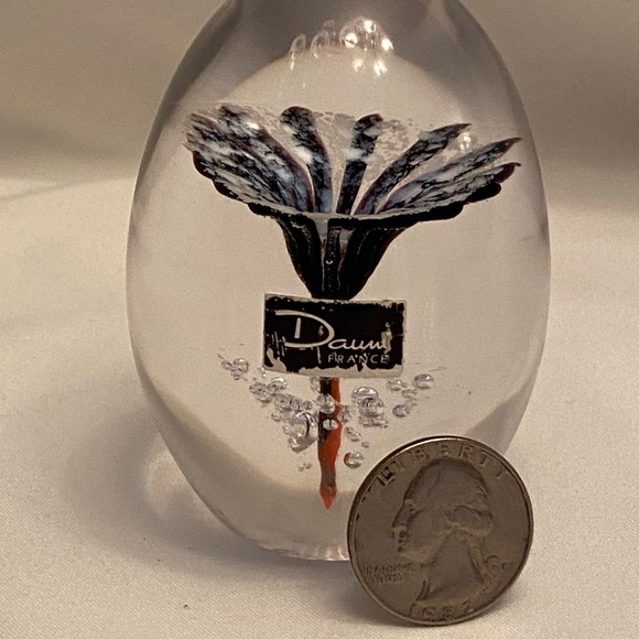 Daum | Art | Vintage Daum France Art Glass Crystal Flower Design Egg ...